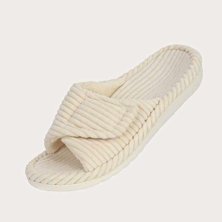 Orthotic Arch Support Slippers - Warm, Fuzzy, and Adjustable