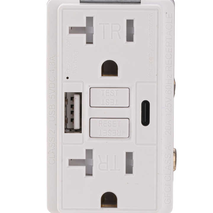 Best Price for BCG-004U 125V 20A GFCI Socket with USB Type a and Type-C ...