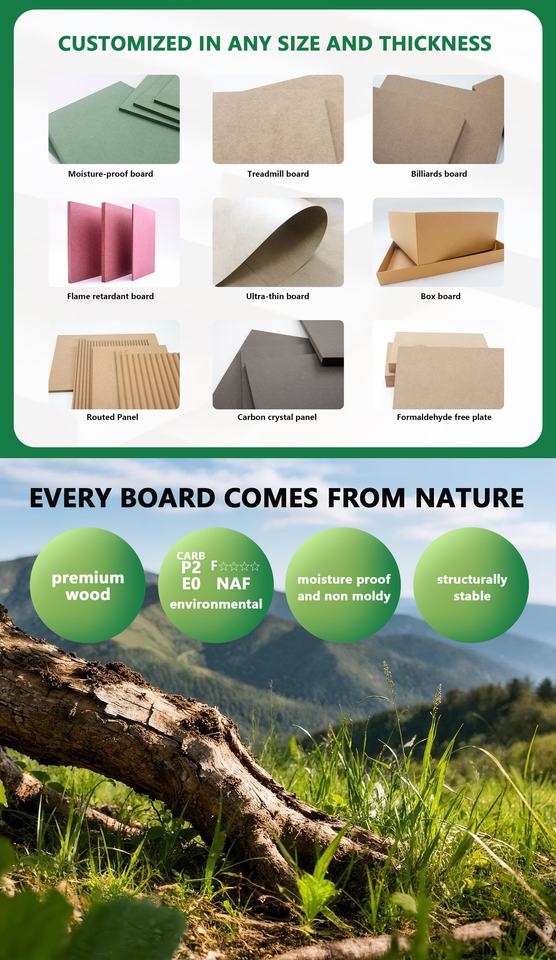 Modern Eco-friendly First-Class Grade MDF Fibreboard for Furniture (L ...