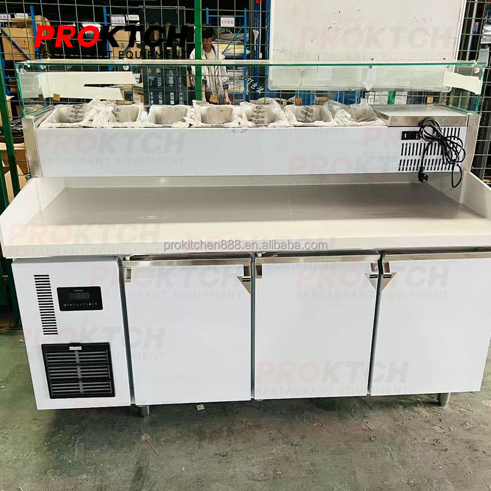 Stainless Steel Countertop Buffet Glass Refrigerated Display Cooler ...