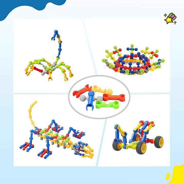 Newest Top Selling 110pcs Building Blocks Skeleton Stick Construct Toy ...