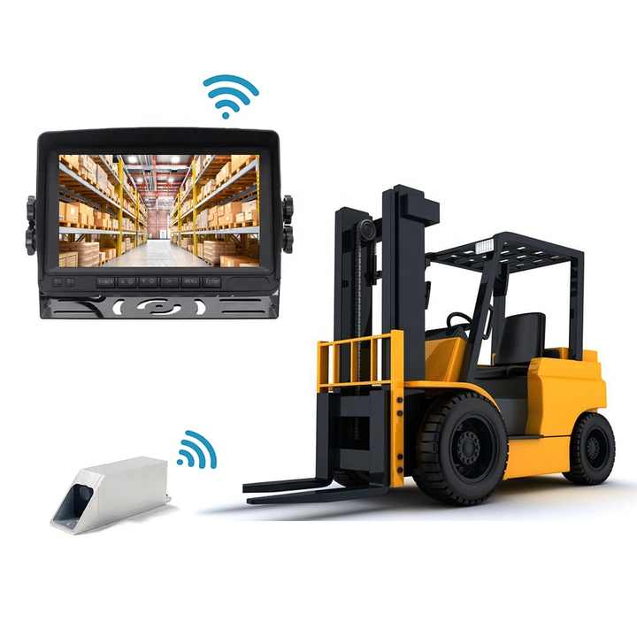 7-Inch Wireless CCTV Kit with 1080P Forklift Truck Cameras for Enhanced ...