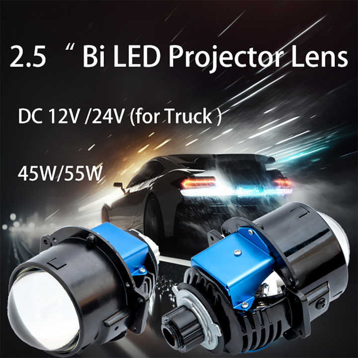 2.5" Bi-LED Projector Retrofit Kit | 6000K White Light | Universal 12V ...