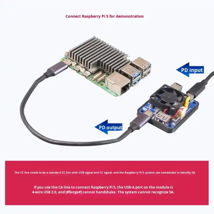 Dedicated Raspberry Pi 5 Power Module 5V5A Dual PD Electronic Modules ...