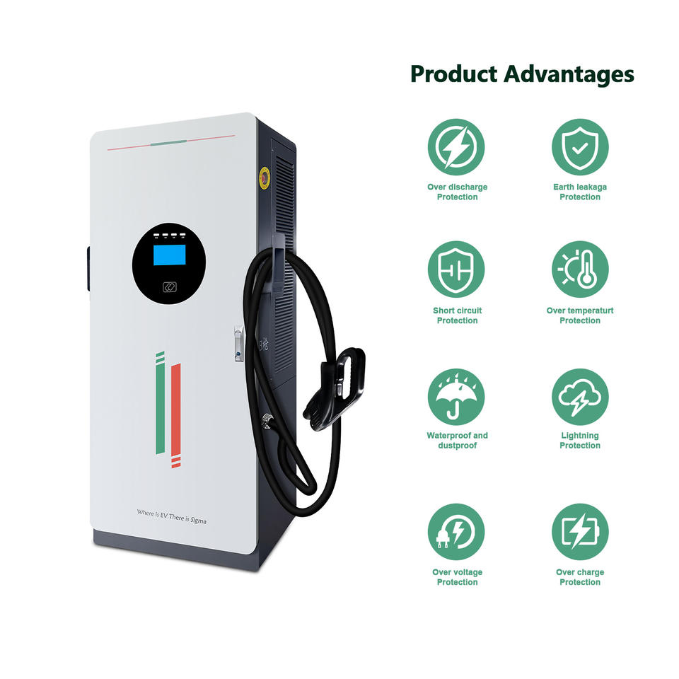 60kW-240kW Floor-Mounted DC EV Charger Station with Two Guns Chademo ...