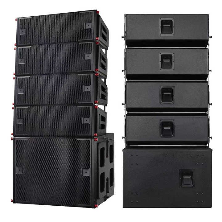 Dual 15 Inch Line Array Speakers - Professional Audio Sound