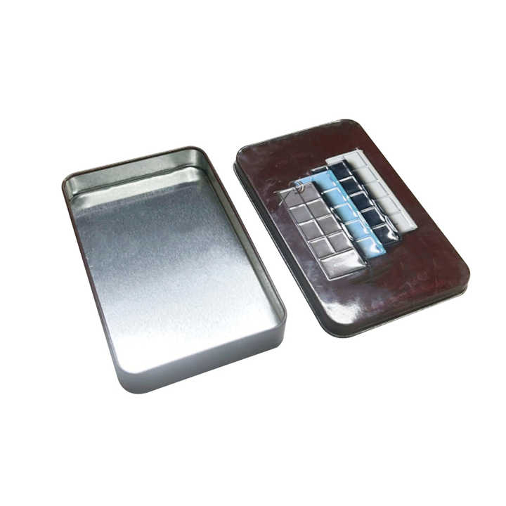 Child Resistant Rectangular Tin Custom Print Design Hinged Metal ...