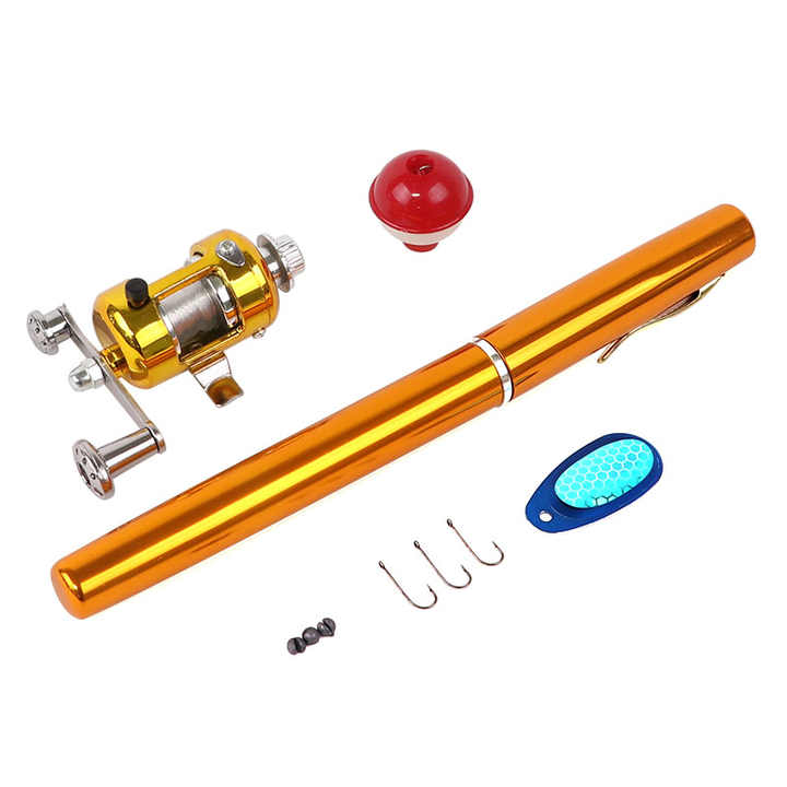 Unionpromo Aluminum Portable Pocket Fishing Pen Rod