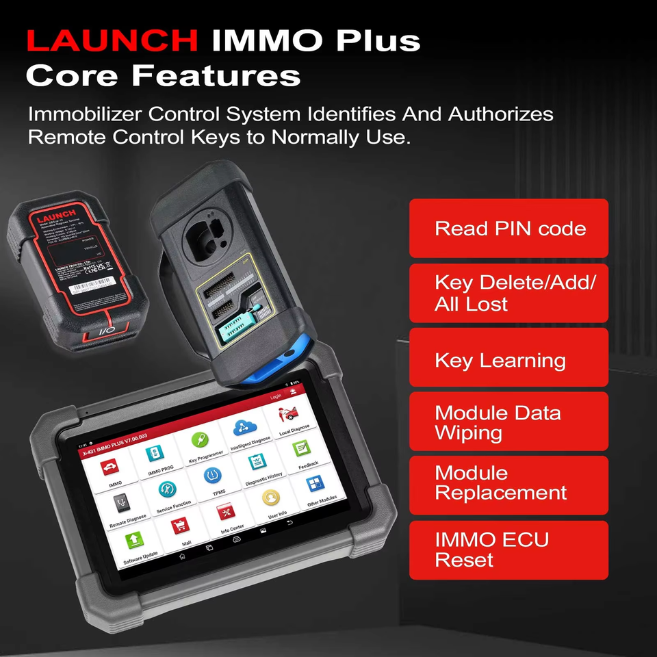 LAUNCH X431 IMMO PLUS Car Key Programmer Car Diagnostic Tools Auto OBD2 ...