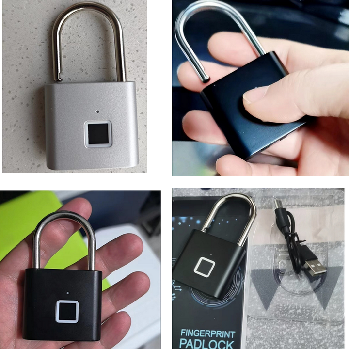 Type C Padlock Rechargeable Smart Fingerprint Cabinet Small Electrical ...