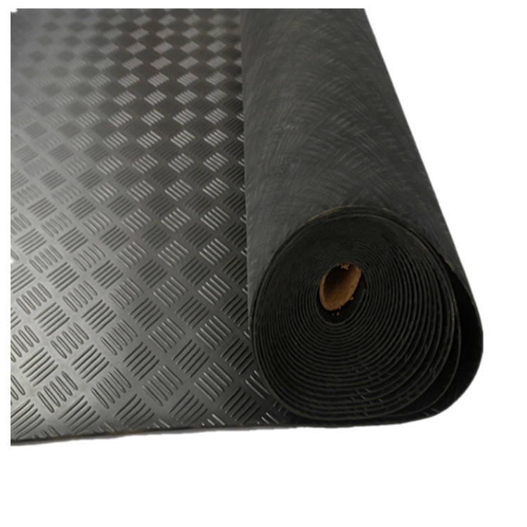 Anti Slip Eco Friendly Non Toxic Checker Pattern Rubber Floor Mat Sheet
