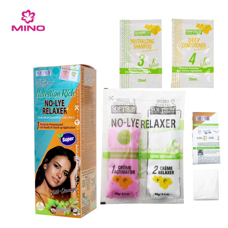 Single Pack No-Lye Keratin Hair Relaxer Cream Super Strength Options ...