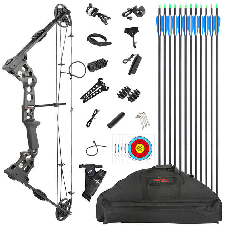 Compound Bow Set for Adults - Adjustable 20-70 Lbs Draw Weight