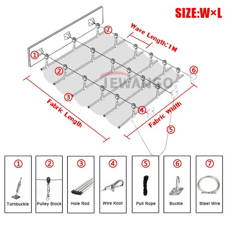 Telescopic Sun Shade Net - Durable & Customizable Solutions