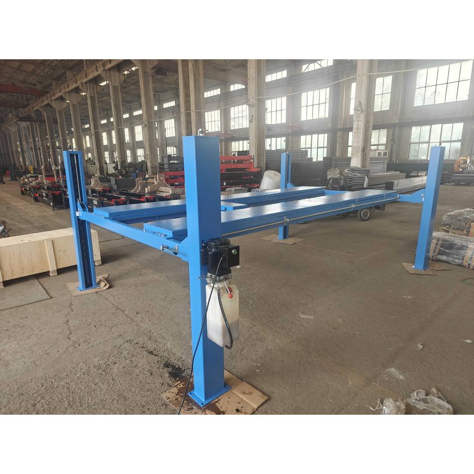 XIANXING DM-4 Four Post Hydraulic Car Lift with Rolling Jack 4000kg ...