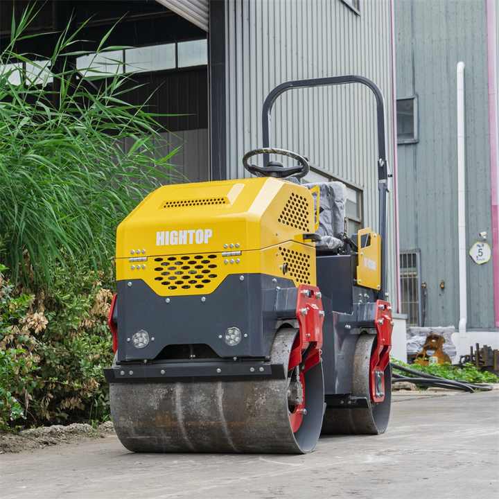 HT-JS1500 Double Drum Vibratory Roller 1.5 Ton Compact Road Roller ...
