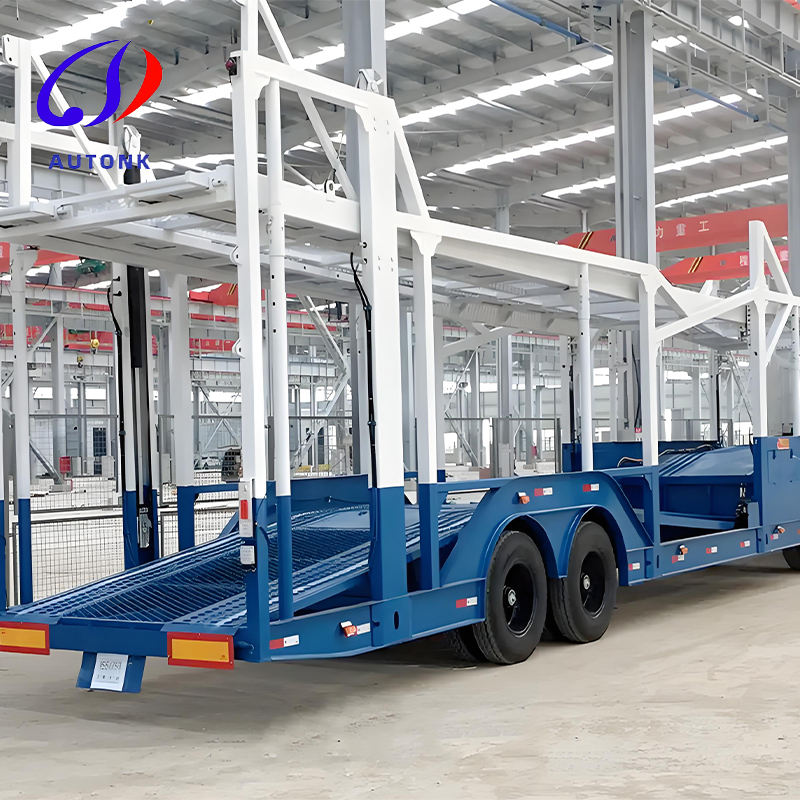 Cars Transport Semi Carriers Hydraulic Car Hauler Trailer Truck Trailer ...