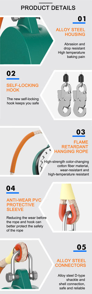 High Quality Fall Arrester - Safety Wire Rope 150kg-1000kg