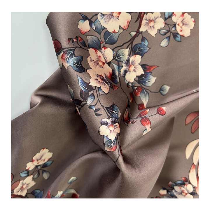 90-95gsm 50D Custom Digital Print Woven Polyester Spandex Crepe Back ...