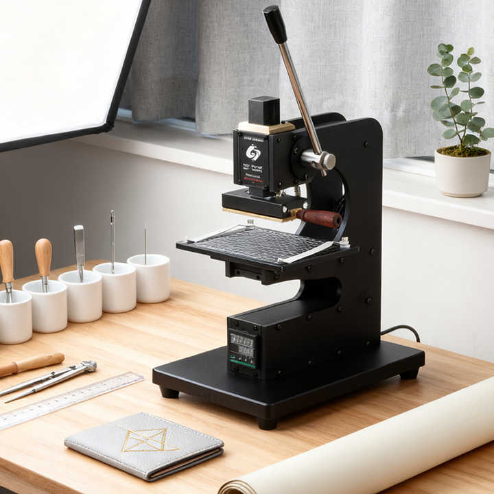 Handle Electric Leather Stamping Machine for Embossing logo Pattern ...