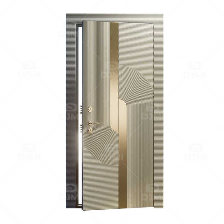 DJMI Modern Simple Design Turkish Style Steel Wood Armored Door ...