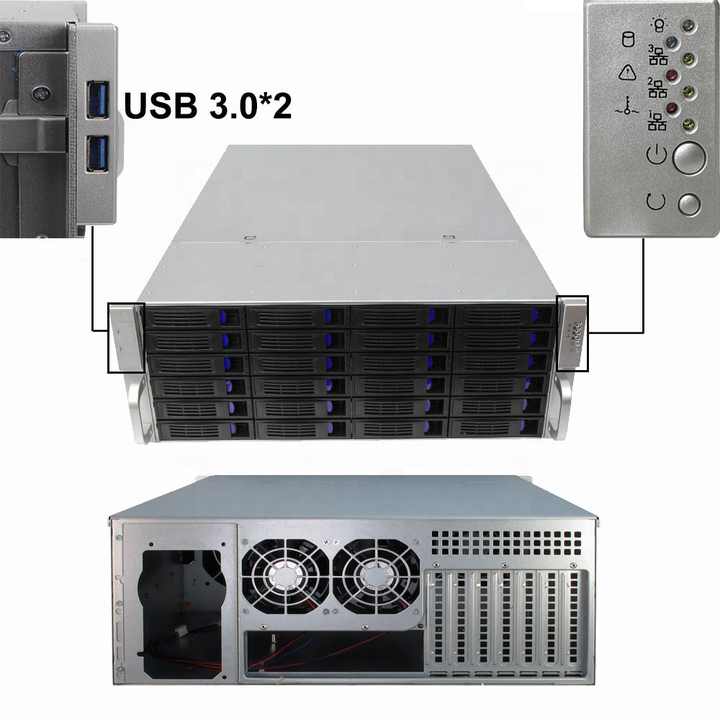 24 Bay Hot Swap 4U Server Case - Reliable Storage Solutions