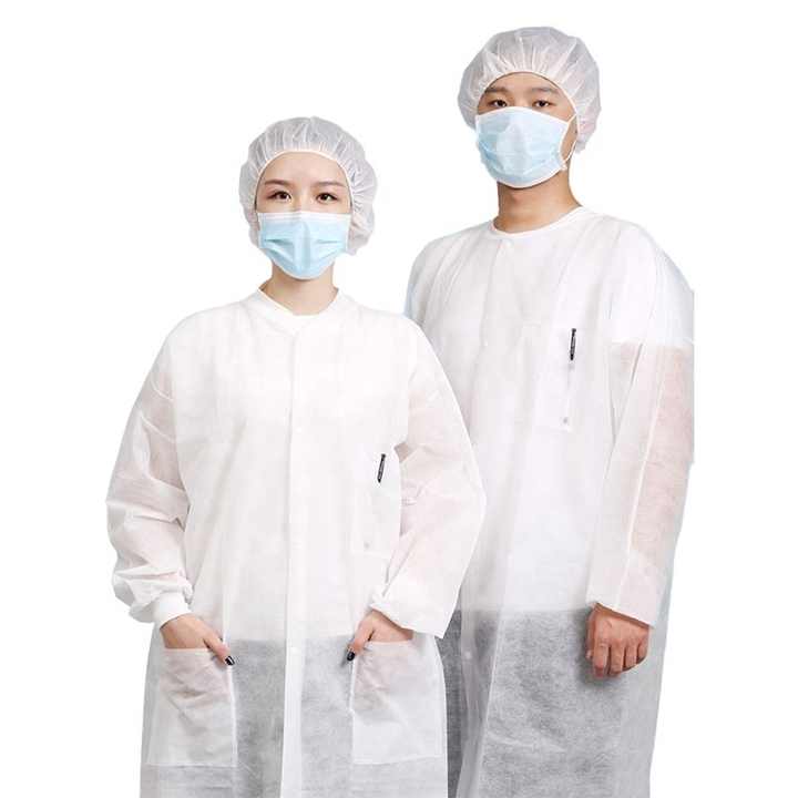 Wholesale Disposable White Lab Coats for Adults - Pack of 10
