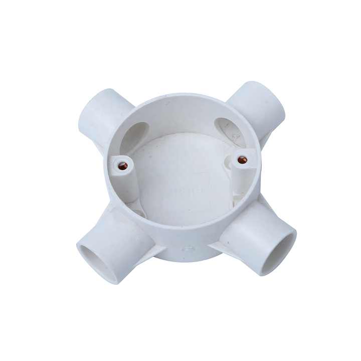 Pvc Pipe Accessories Pvc Junction Box Pipe Connector 4 Way Circular Box ...