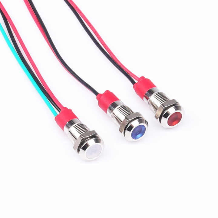 6mm to 12mm LED Metal Indicator Lights - Waterproof & Durable