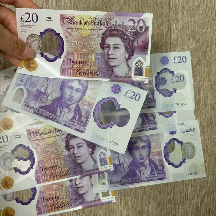 Ultrathin Prop Money GBP20 Pound Gbp-Notes Clear Window Realistic Movie ...