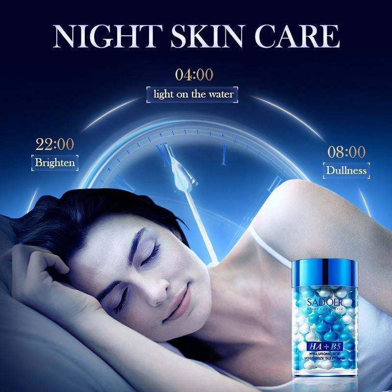 Sadoer Hyaluronic Acid Vitamin B5 Collagen Hydrating Repair Sleep ...