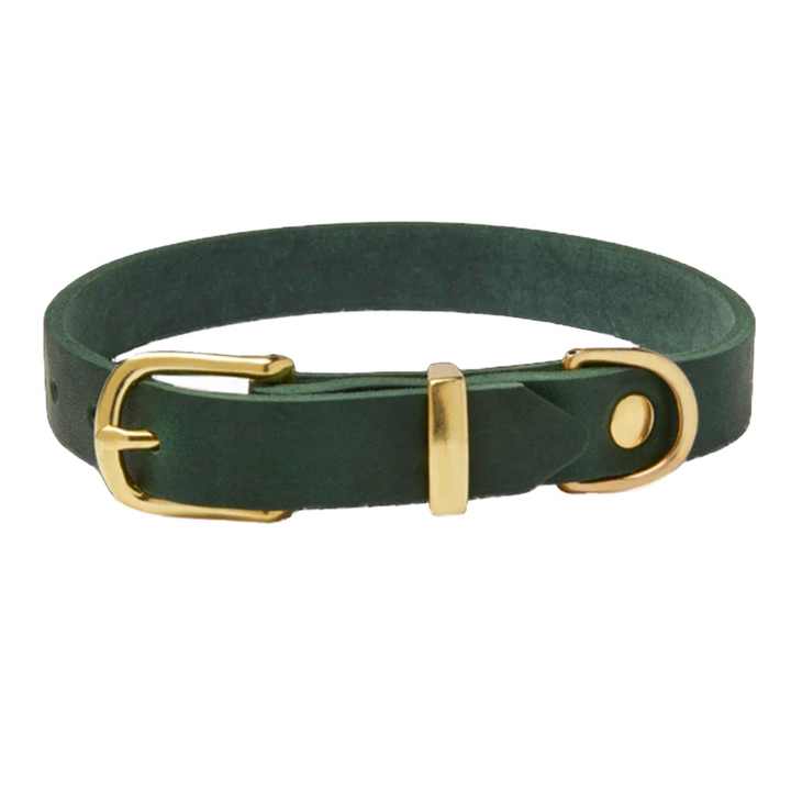 Genuine Leather Heavy Duty Custom Colorful Leather Collar Dog D Ring ...