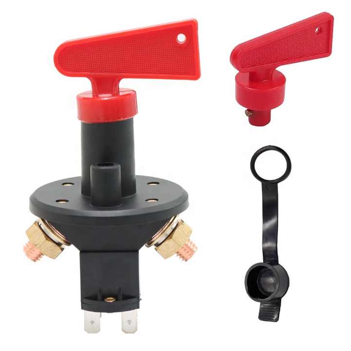 200A Battery Switch With Key DC 12V-24V 4 Hole Isolator Cut Off Power ...