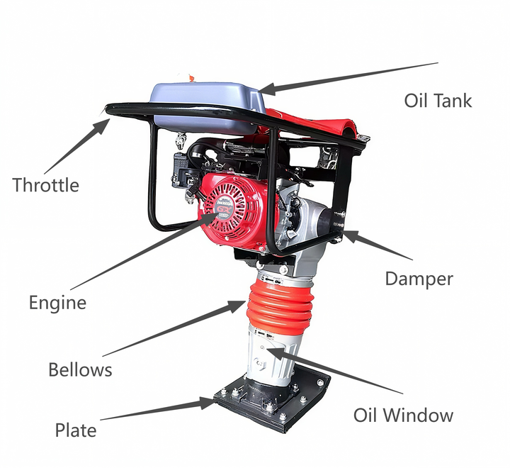6.5Hp Honda Engine Small Rammer Compactor Ramming Rammer Honda Gx160 ...