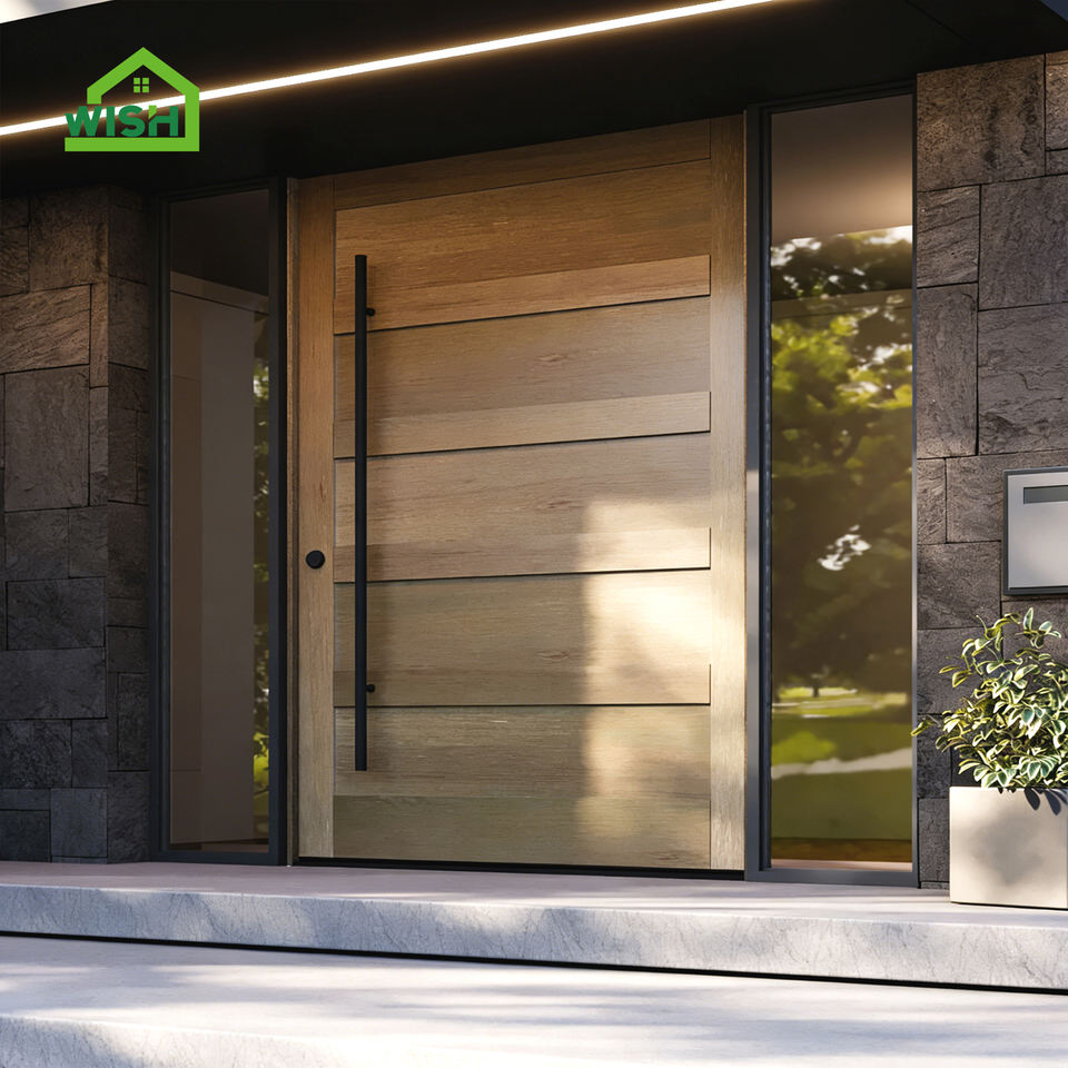 Custom Size Luxury Modern Wooden Entry Doors - Secure & Stylish