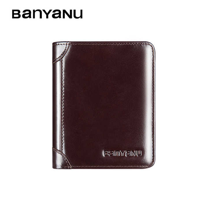 Banyanu Classic Double Fold Leather RFID Wallet for Men
