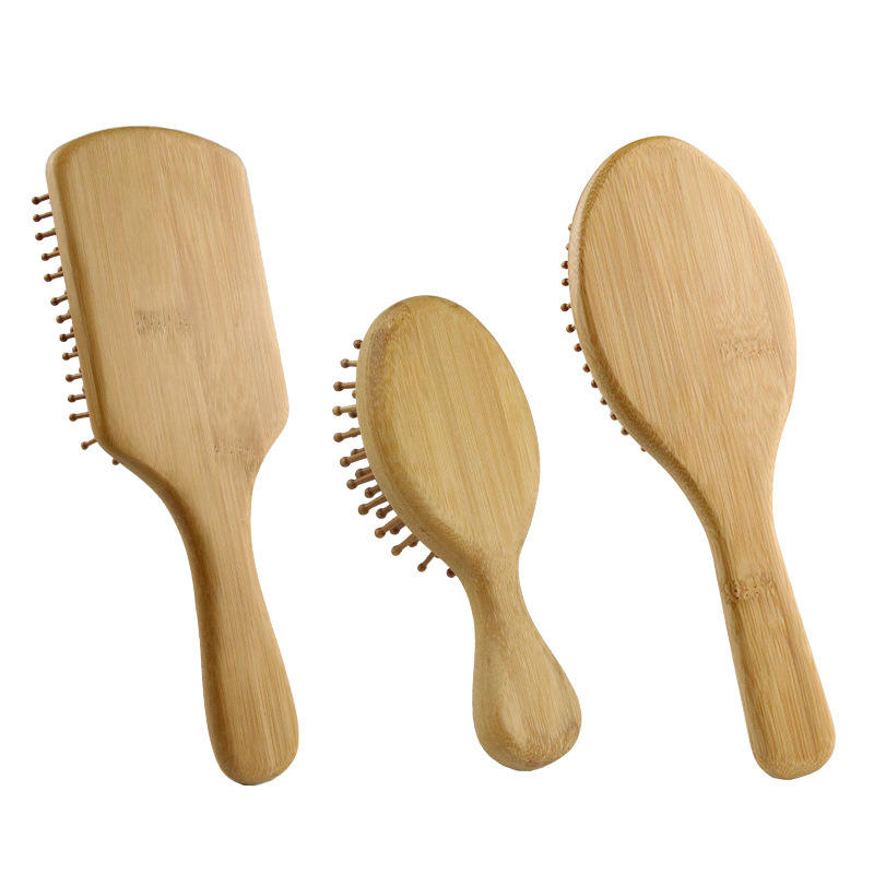 6-Piece Set of Smooth Bamboo Wooden Wide-Tooth Tail Combs Custom Logo ...