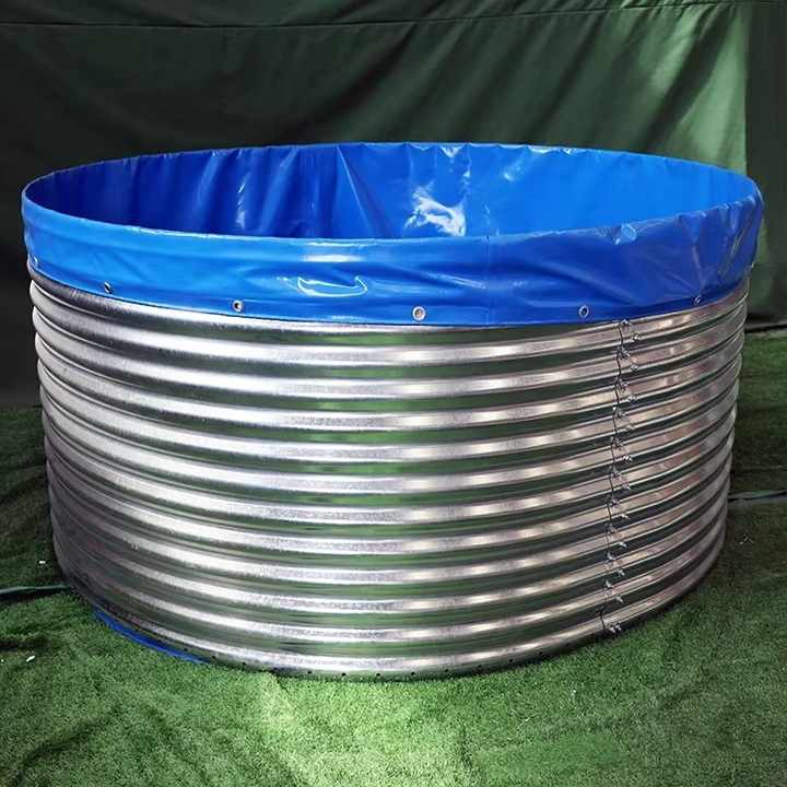 Outdoor Rain Collection tank Corrugated Steel 50000 Lt Water Tanks ...