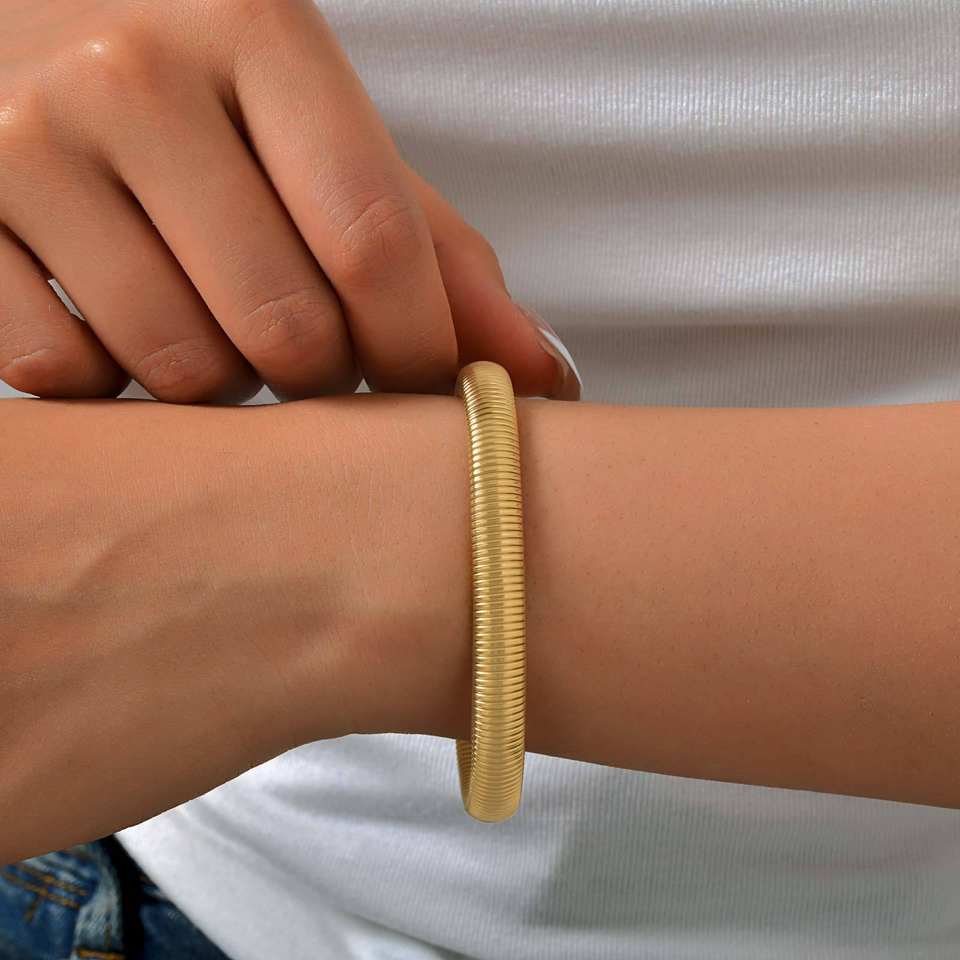 Hot Sale Stainless Steel Hip Hop Non Tarnish Open Jewelry Bangles Women ...