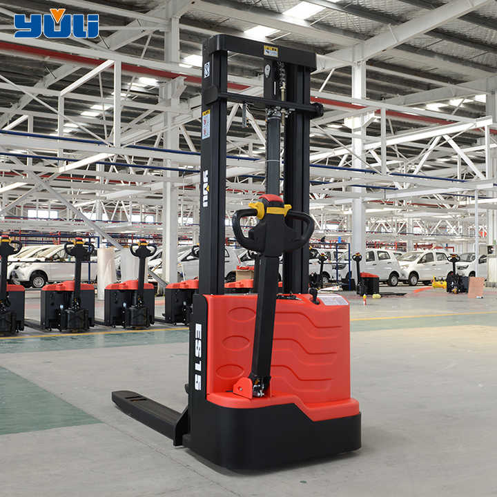 YULI All Electric Walking Forklift 1ton 1.5t Pallet Stacker 24V ...