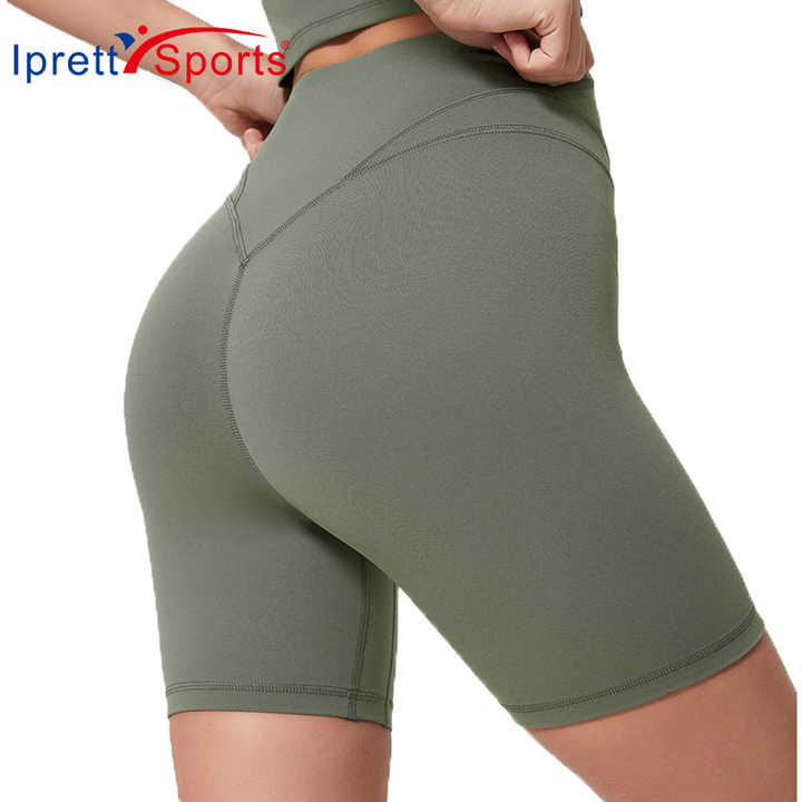 Unique Deep V Back Gym Short Pants Workout Yoga Shorts High Waisted ...