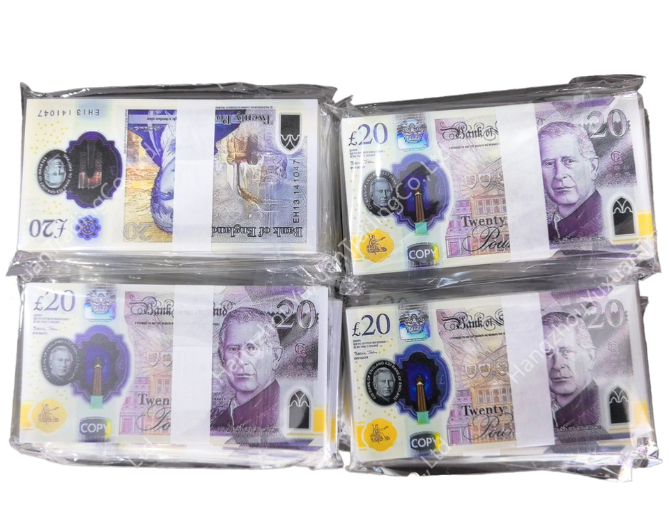 British Pound Plastic Prop Money 20 Face Value High-quality Party ...