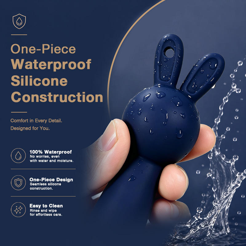 Custom Logo Bunny Ear-shaped Silicone Handle Foundation Makeup Brushes ...