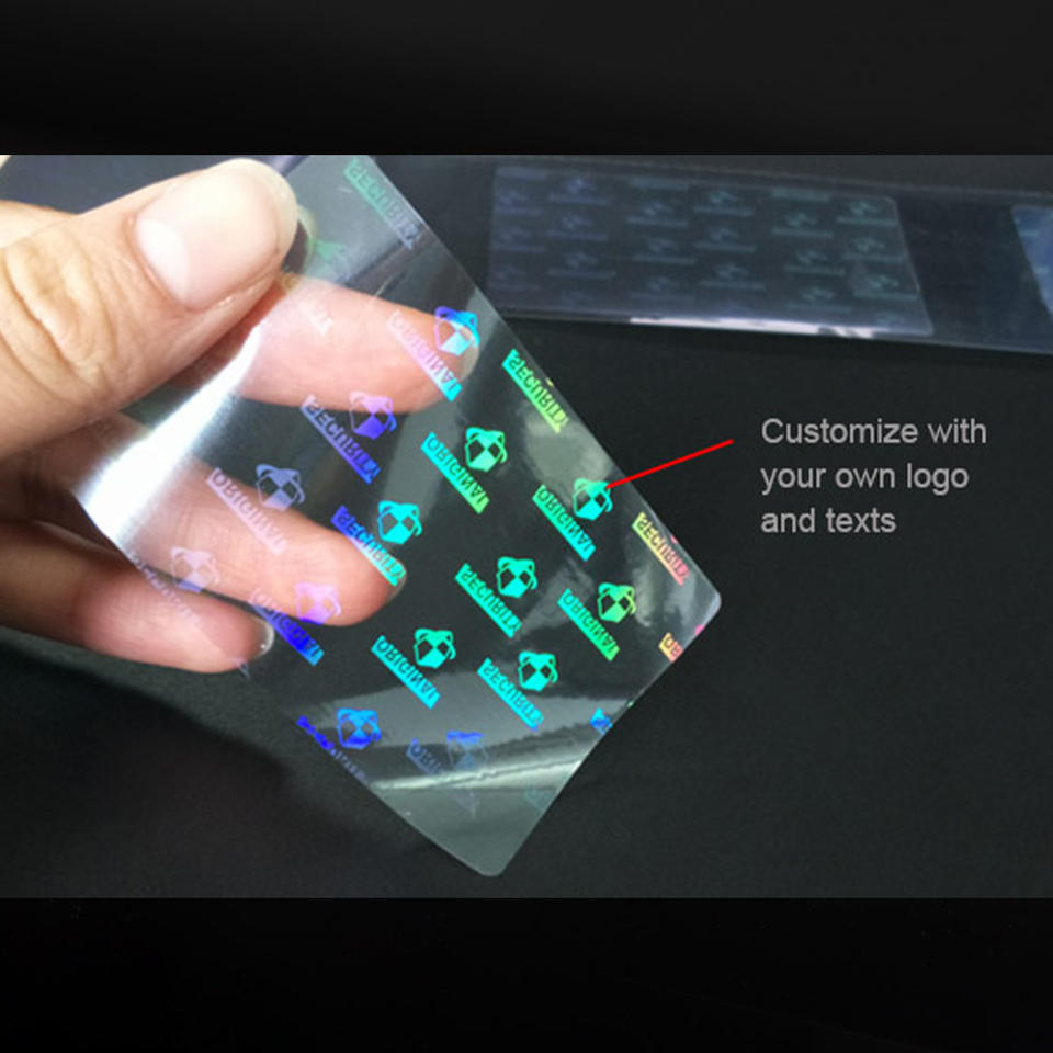Custom Hologram Overlay PVC Card Stickers - Transparent, Waterproof ...