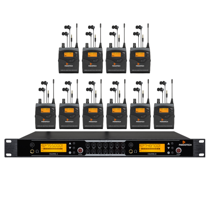 Professional Multiple Bodypack 2 Channel In Ear Monitor Wireless In Ear ...