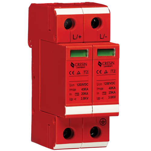 T2 1000V PV DC SPD Lightning Surge Arrester 2p 2 Pole PBT Surge ...