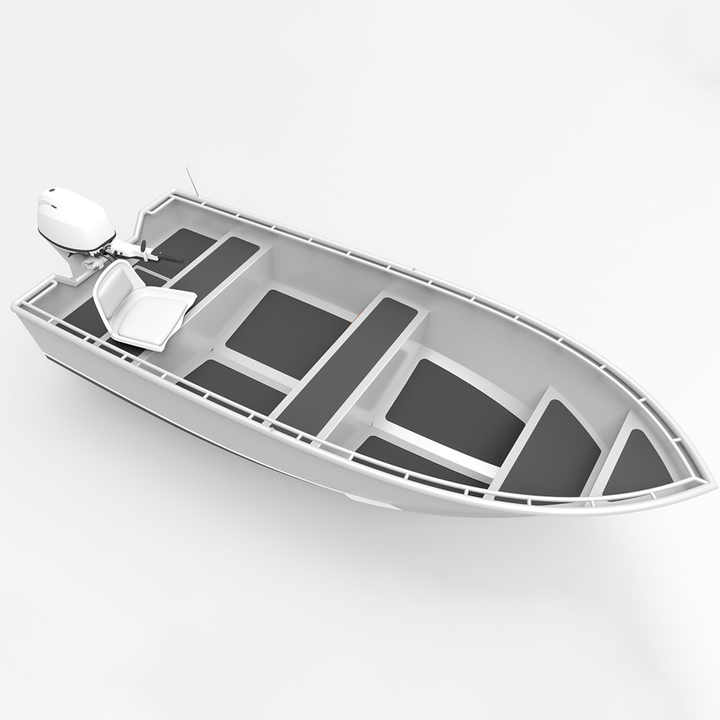 2024 Lightweight Aluminum Jon Boat with Deep V Hull Small Fishing ...