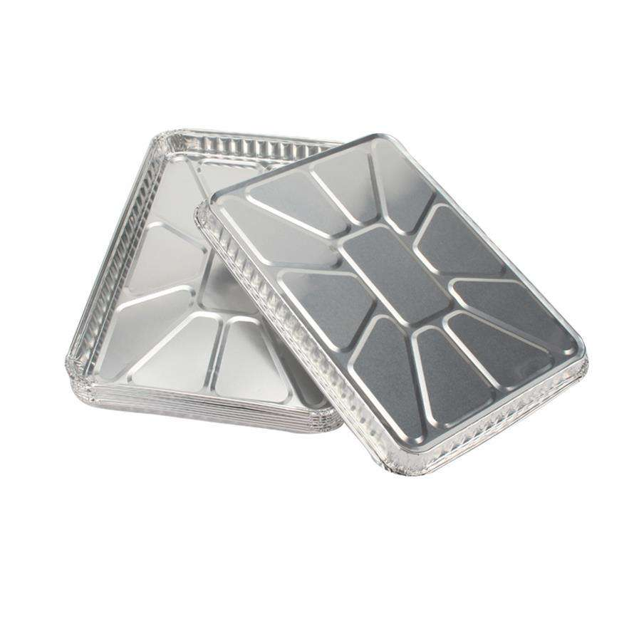 Ultra-thin Square Foil Plate Disposable Oven Grill Takeaway Food ...