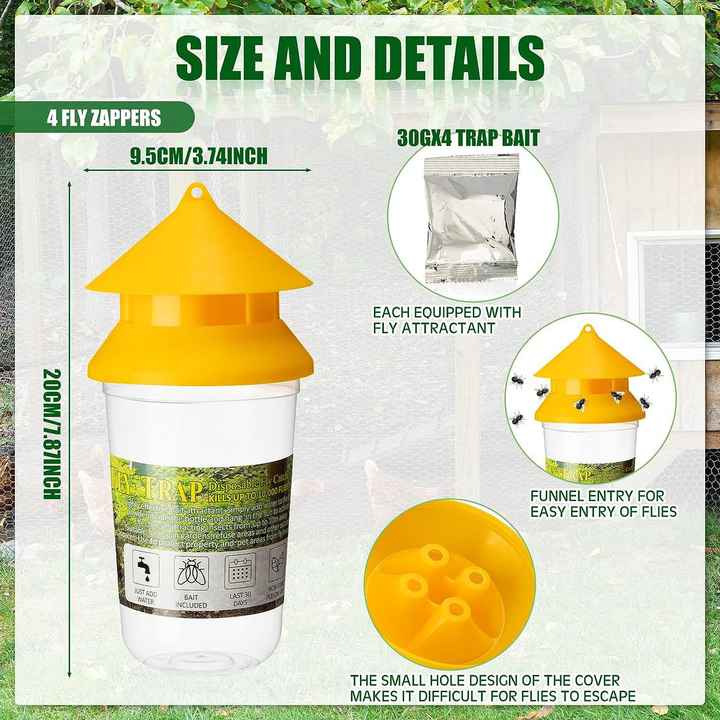 Eco-friendly Fruit Flies Trap - Professional & Reusable