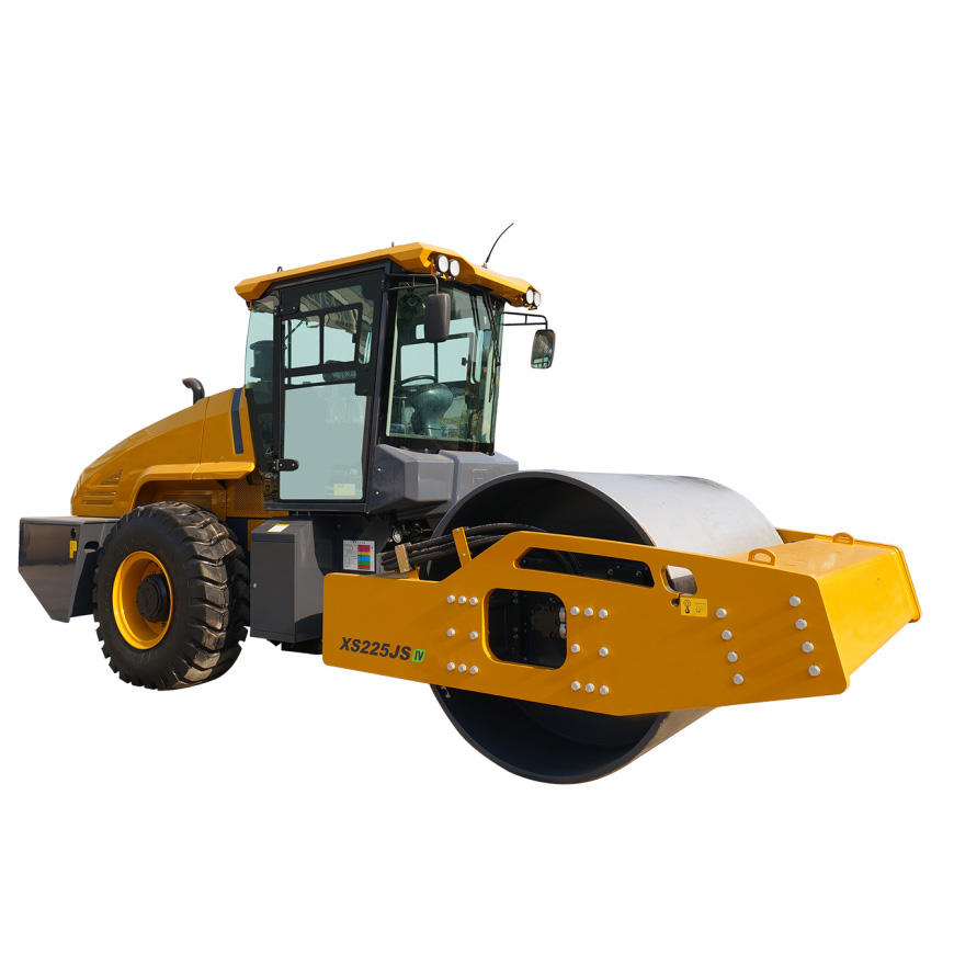 Road Roller Minimum Turning Radius 7000mm 22T Mechanism Single Steel ...